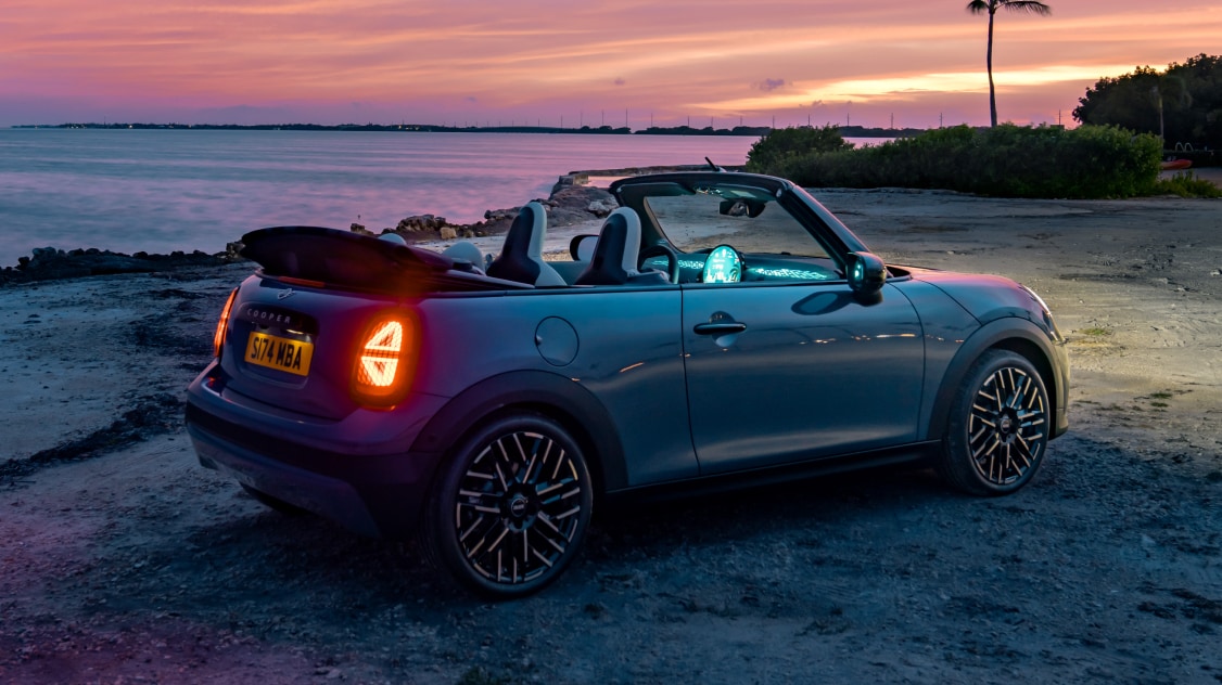 Blue mini cooper convertible store